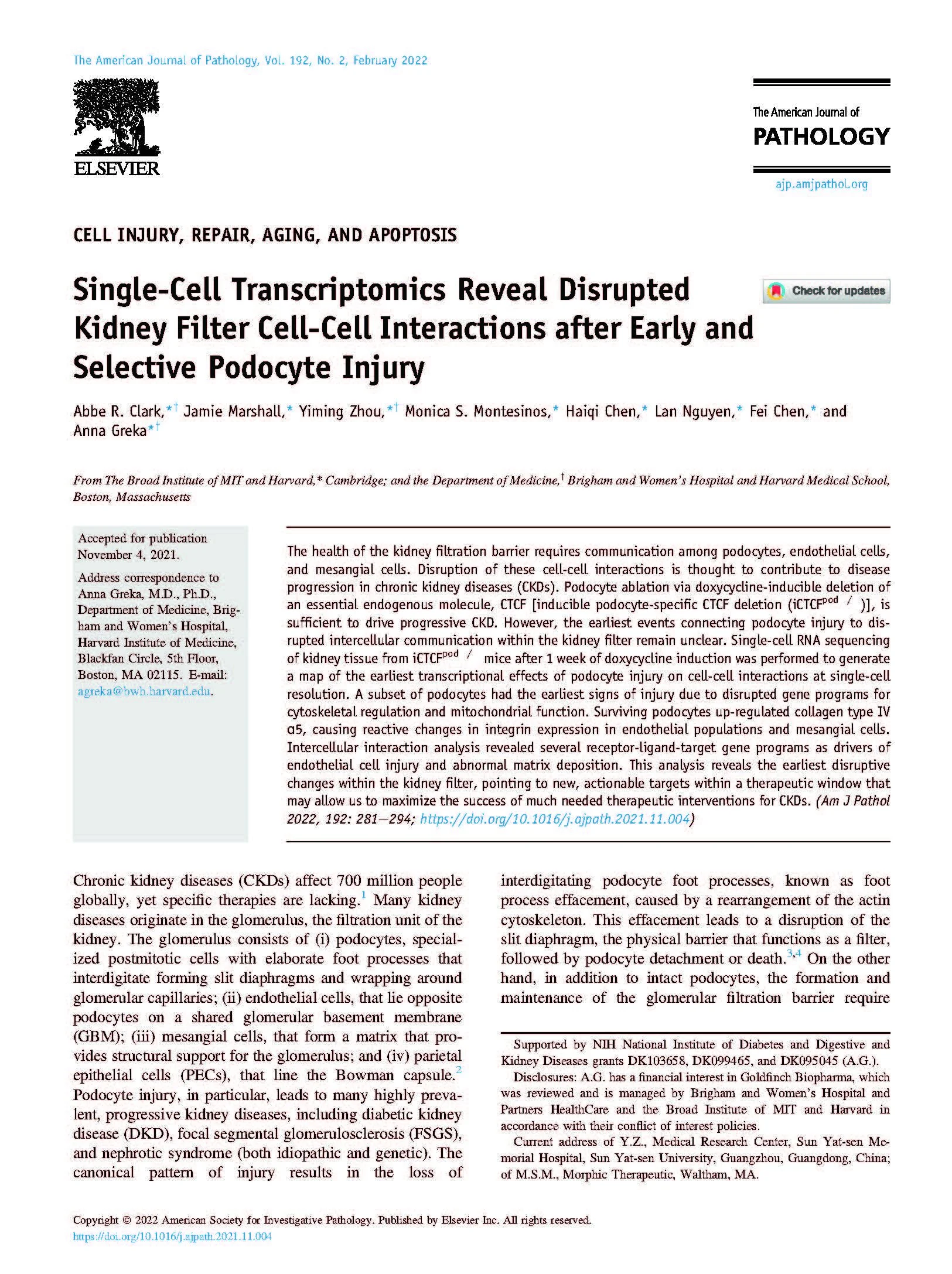 Publications — Greka Lab