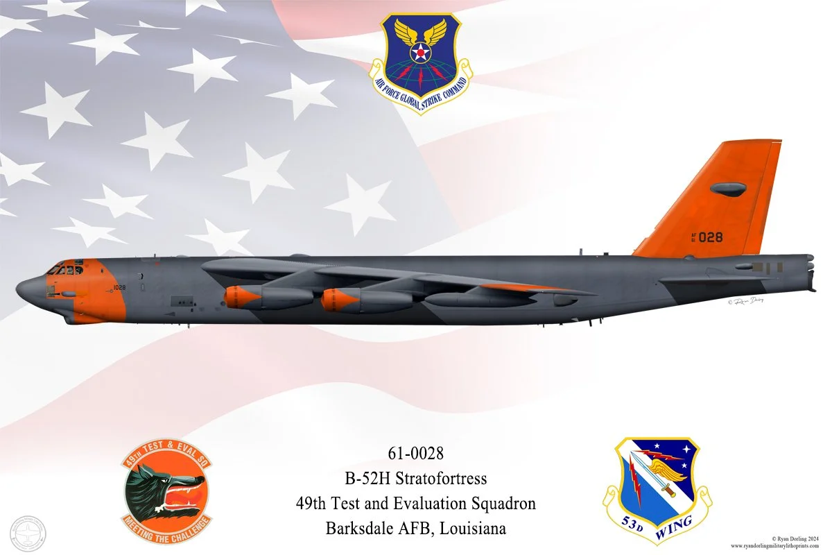 61-0028 B-52H Stratofortress 49th TES - Side Profile — Ryan Dorling ...
