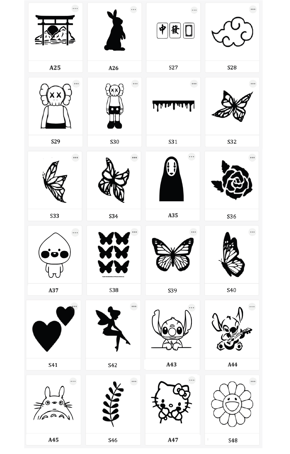 Stencils Selection — Artistra Studio