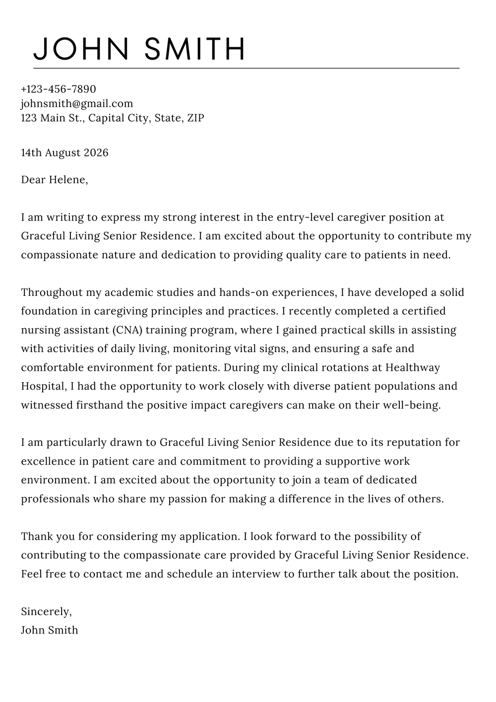 Crafting Effective Caregiver Cover Letters — Ca Care Association