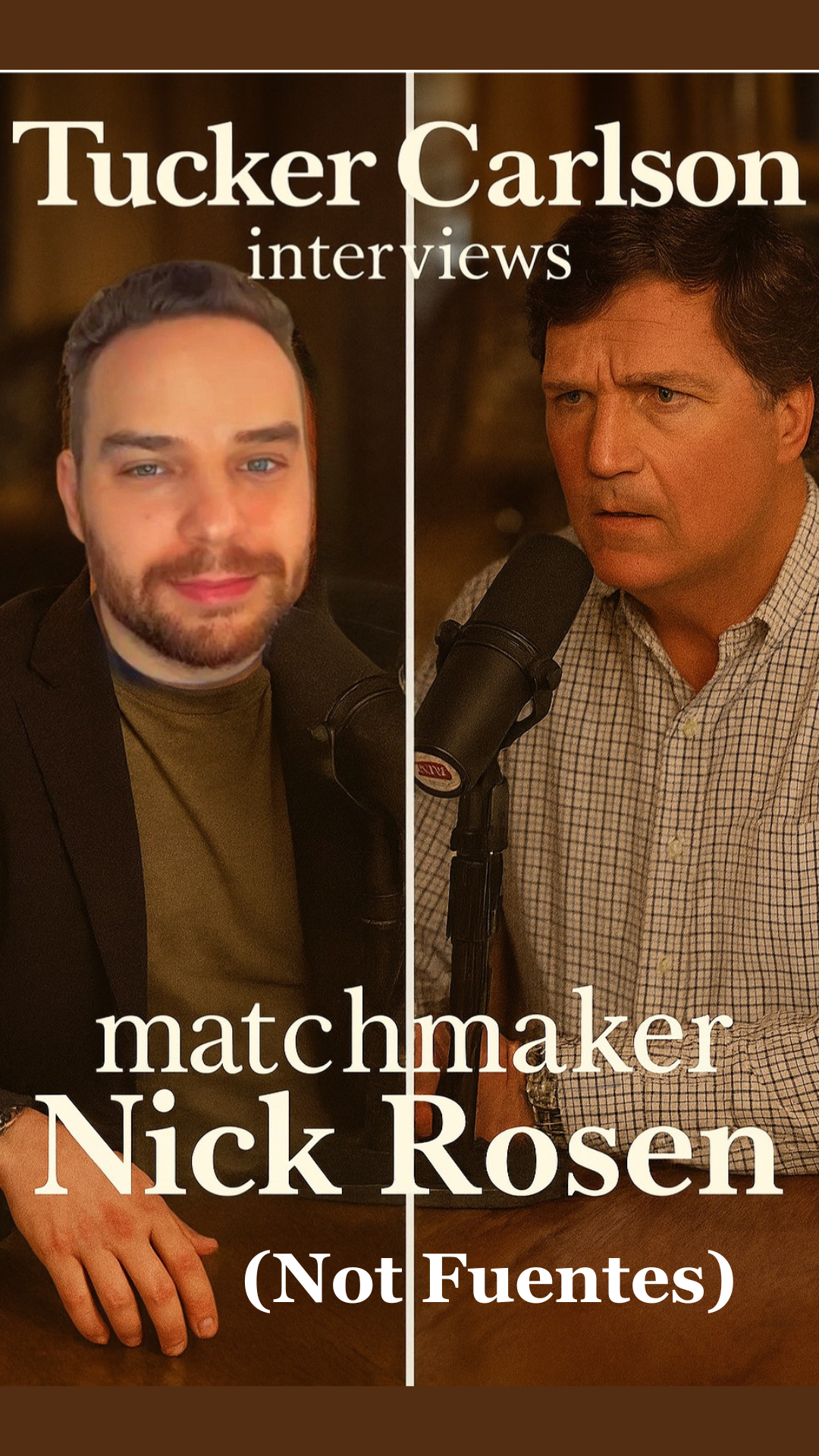 Tucker Carlson Interviews Matchmaker Nick Rosen (Not Fuentes) — Met By Nick
