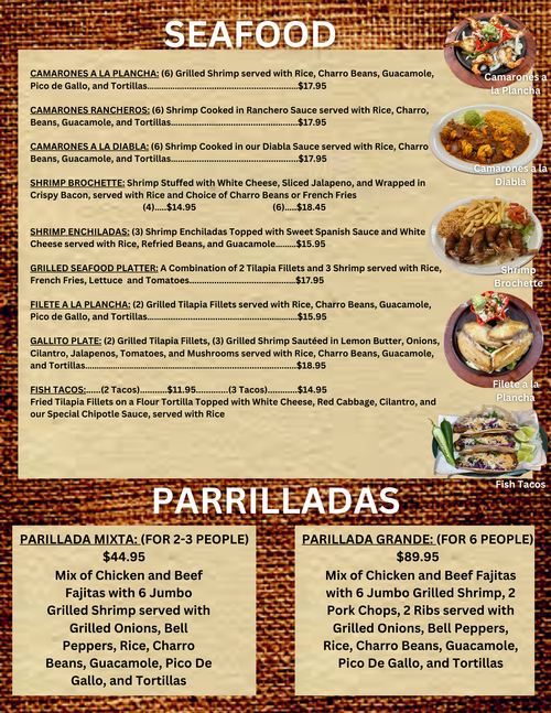Menu 1 — Two Amigos Mexican Restaurant