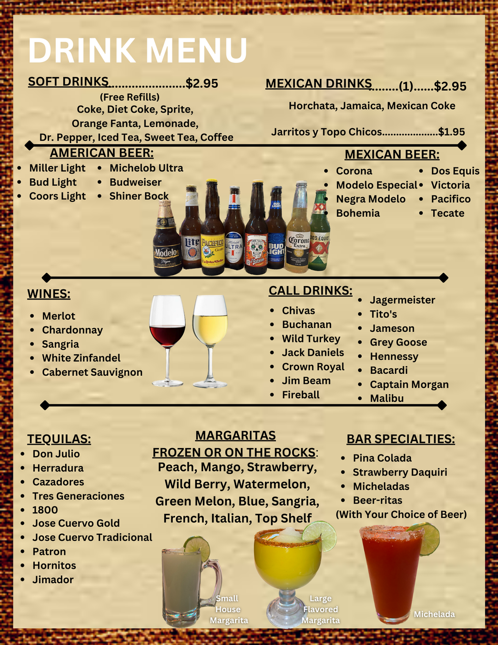 Menu 1 — Two Amigos Mexican Restaurant