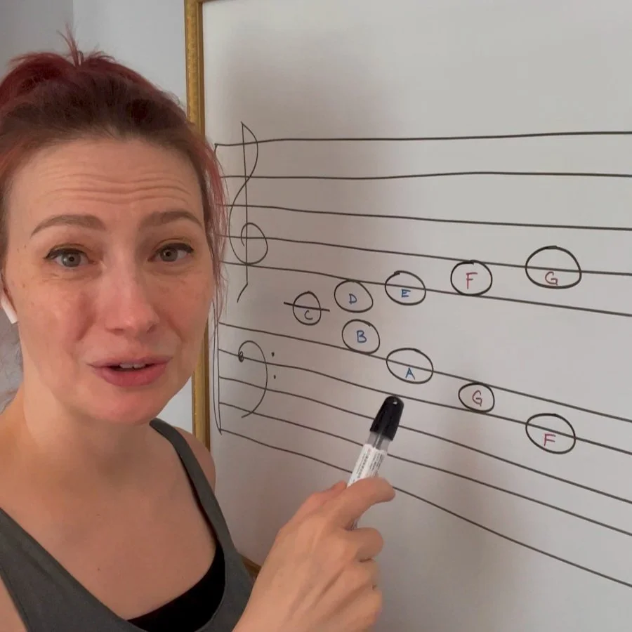 Landmark notes to help you read music — Piano with Sarah