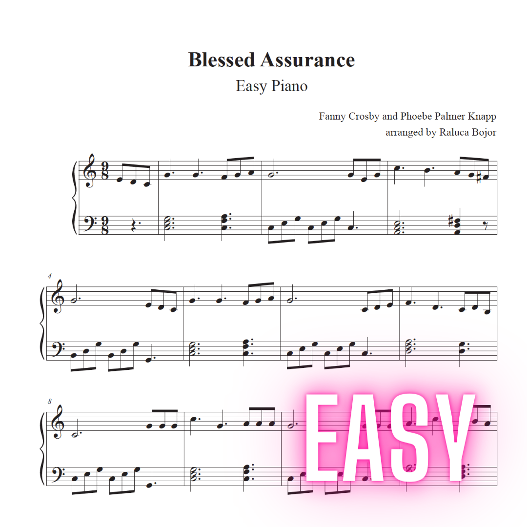 Blessed Assurance Easy Piano — Raluca Bojor