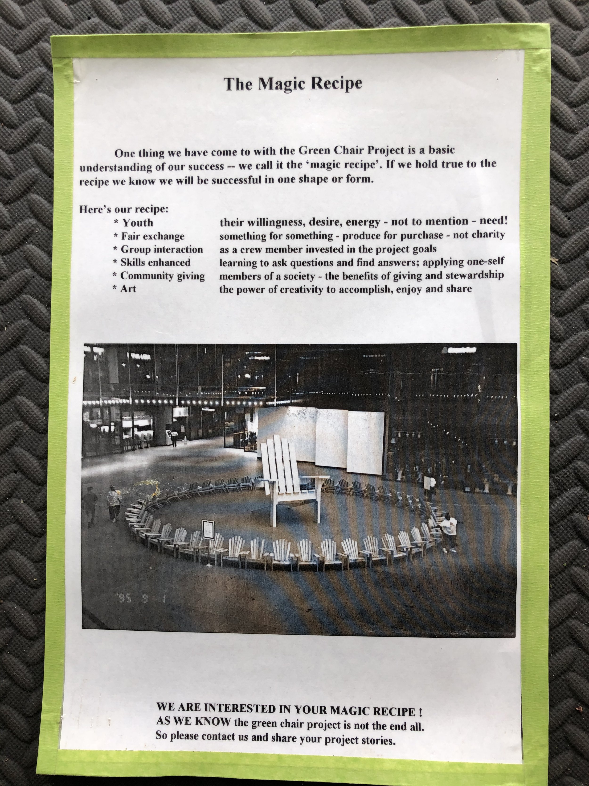 The Green Chair Project as public art — Joel Edward Sisson