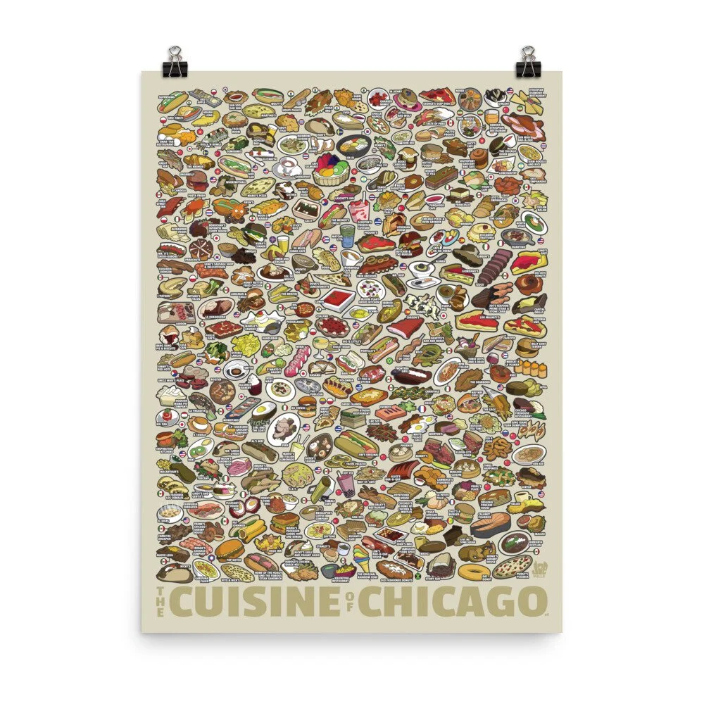 Chicago Food Map — Joe Mills Illustration