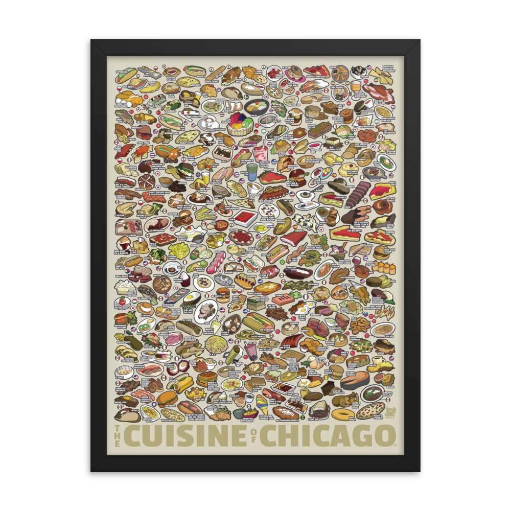 Chicago Food Map — Joe Mills Illustration