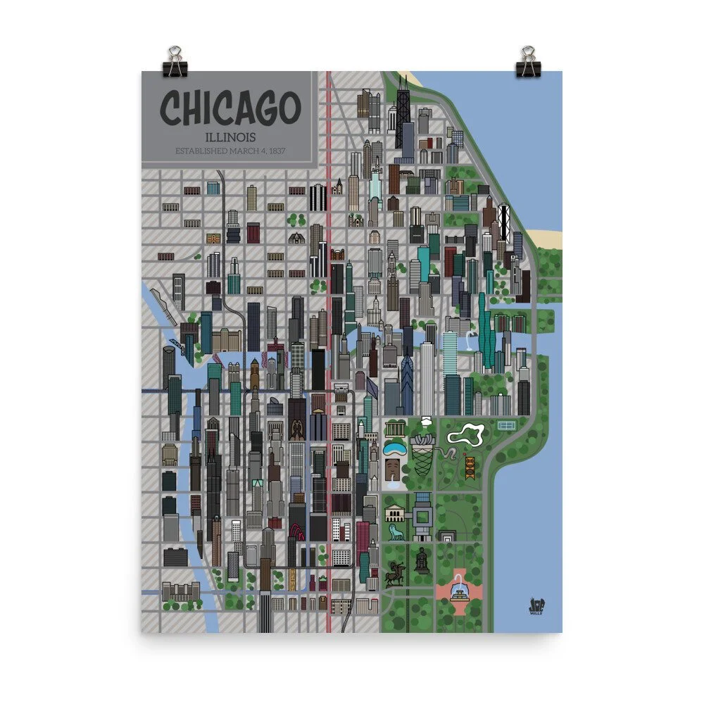 Flat Chicago: Chicago Art Prints for Sale — Joe Mills Illustration