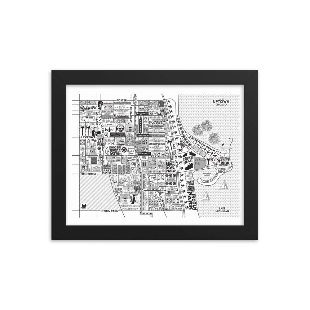 Uptown Map: Chicago Art Prints for Sale — Joe Mills Illustration