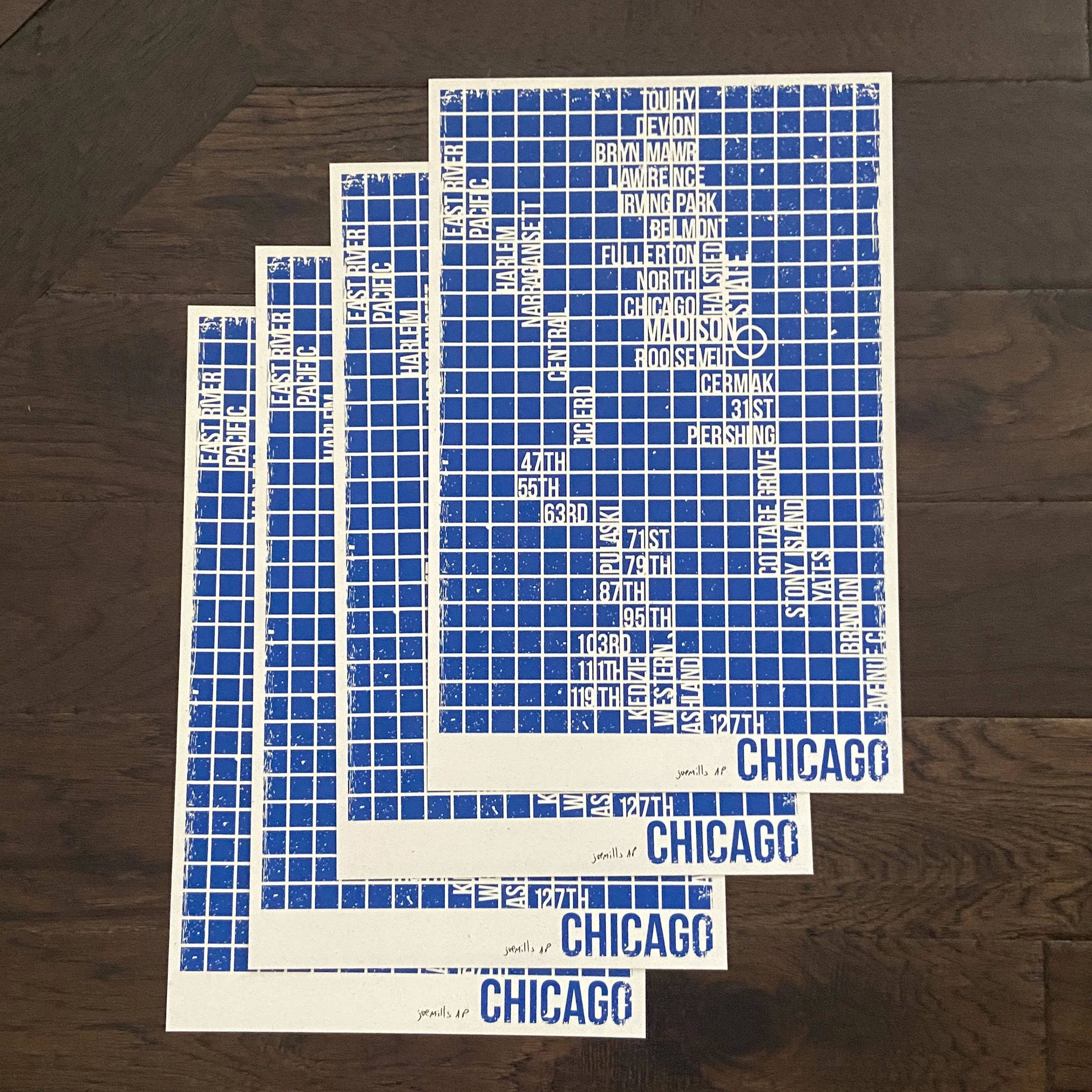 River North Map: Chicago Art Prints for Sale — Joe Mills Illustration