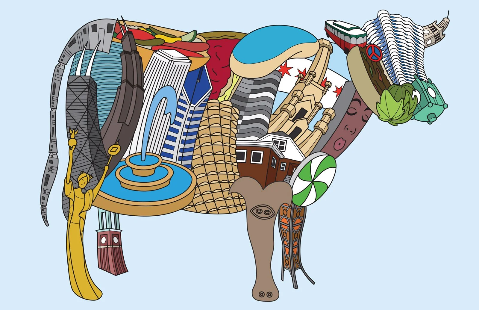 River North Map: Chicago Art Prints for Sale — Joe Mills Illustration