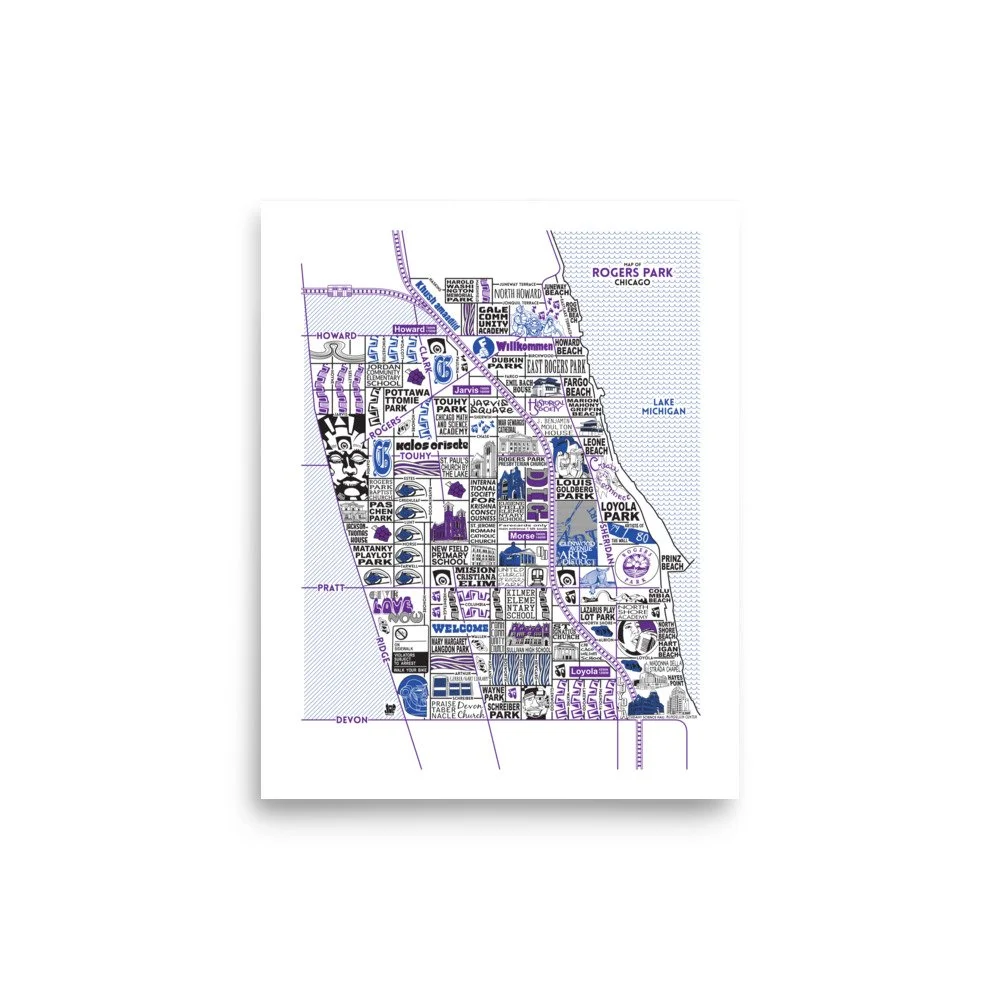 Lincoln Park Map: Chicago Art Prints for Sale — Joe Mills Illustration