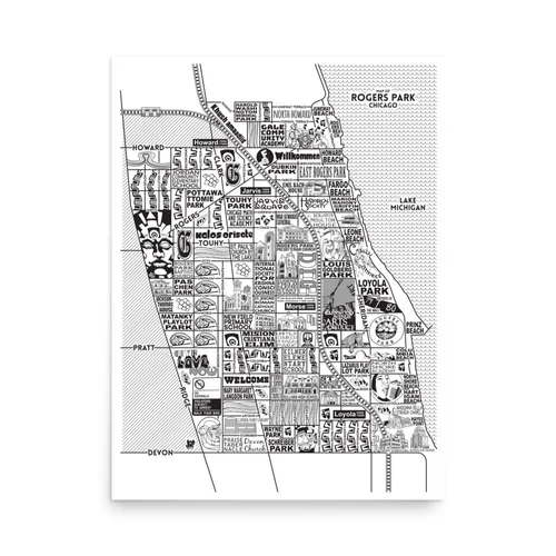 Lincoln Park Map: Chicago Art Prints for Sale — Joe Mills Illustration