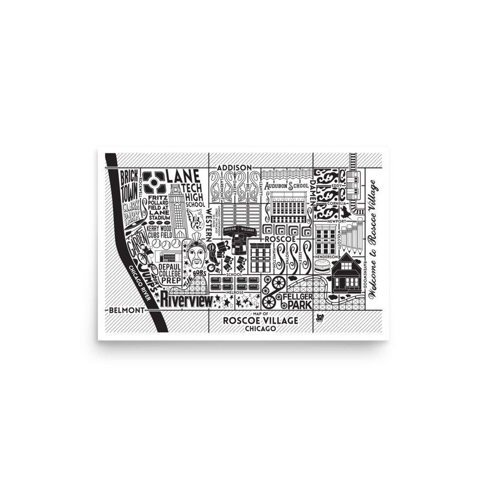 Fulton Market District Map: Chicago Art Prints for Sale — Joe Mills ...