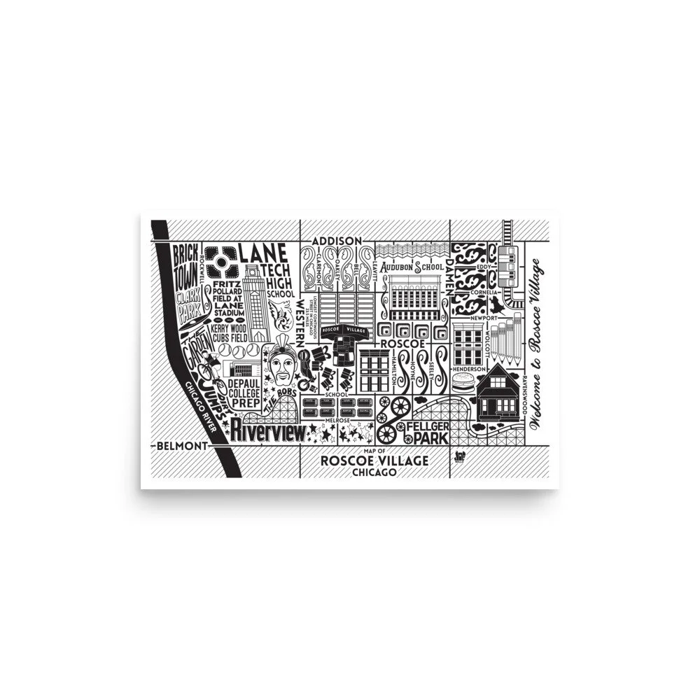Fulton Market District Map: Chicago Art Prints for Sale — Joe Mills ...
