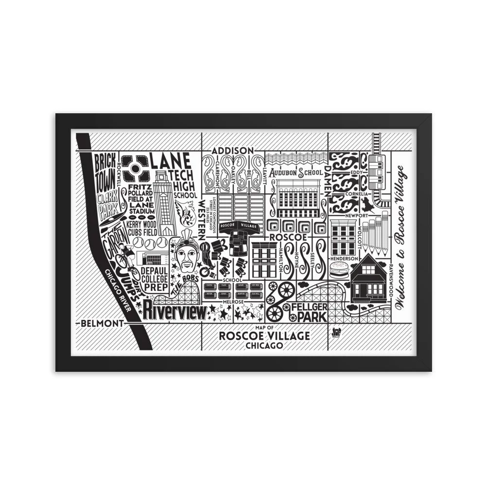 Fulton Market District Map: Chicago Art Prints for Sale — Joe Mills ...