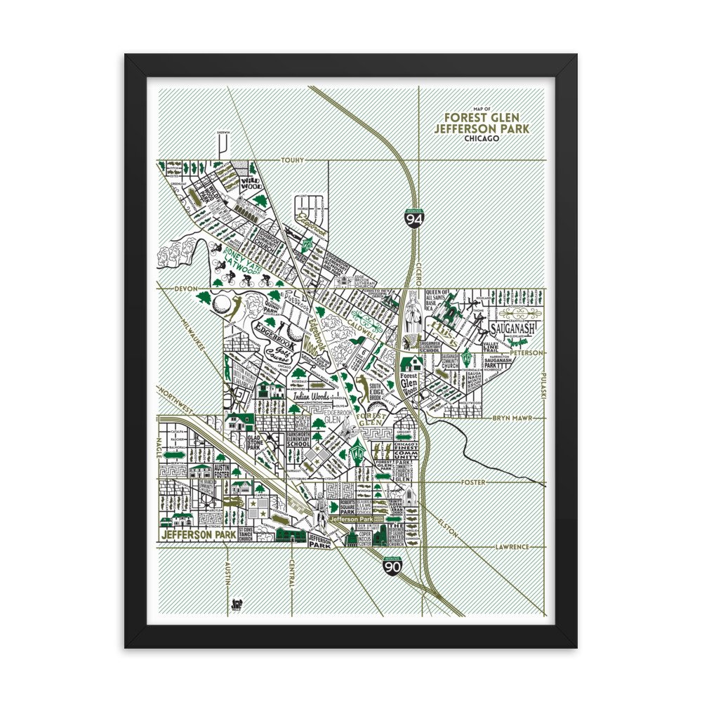 Lincoln Park Map: Chicago Art Prints for Sale — Joe Mills Illustration