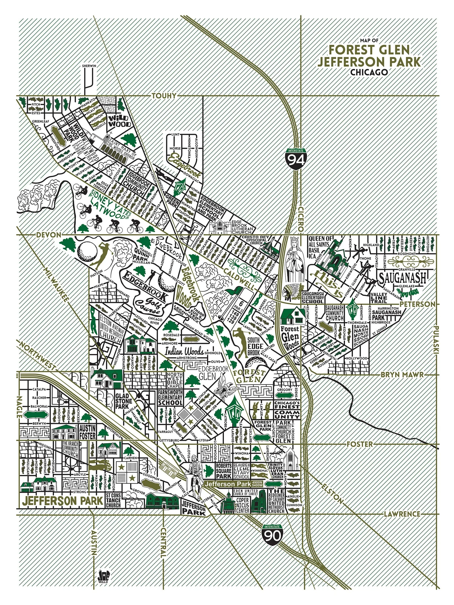 Chicago Neighborhood Maps — Joe Mills Illustration