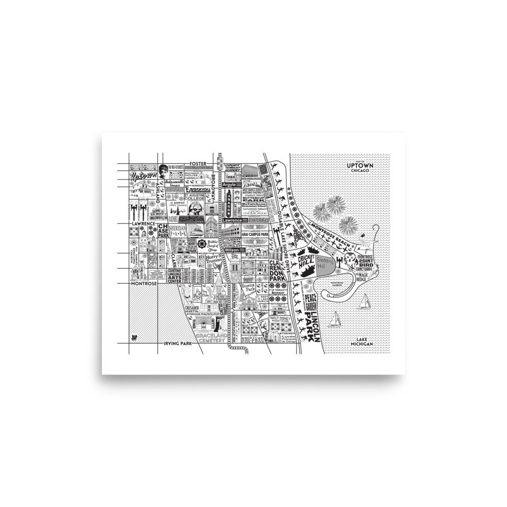 Lincoln Park Map: Chicago Art Prints for Sale — Joe Mills Illustration