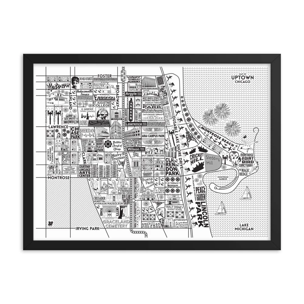 Lincoln Park Map: Chicago Art Prints for Sale — Joe Mills Illustration