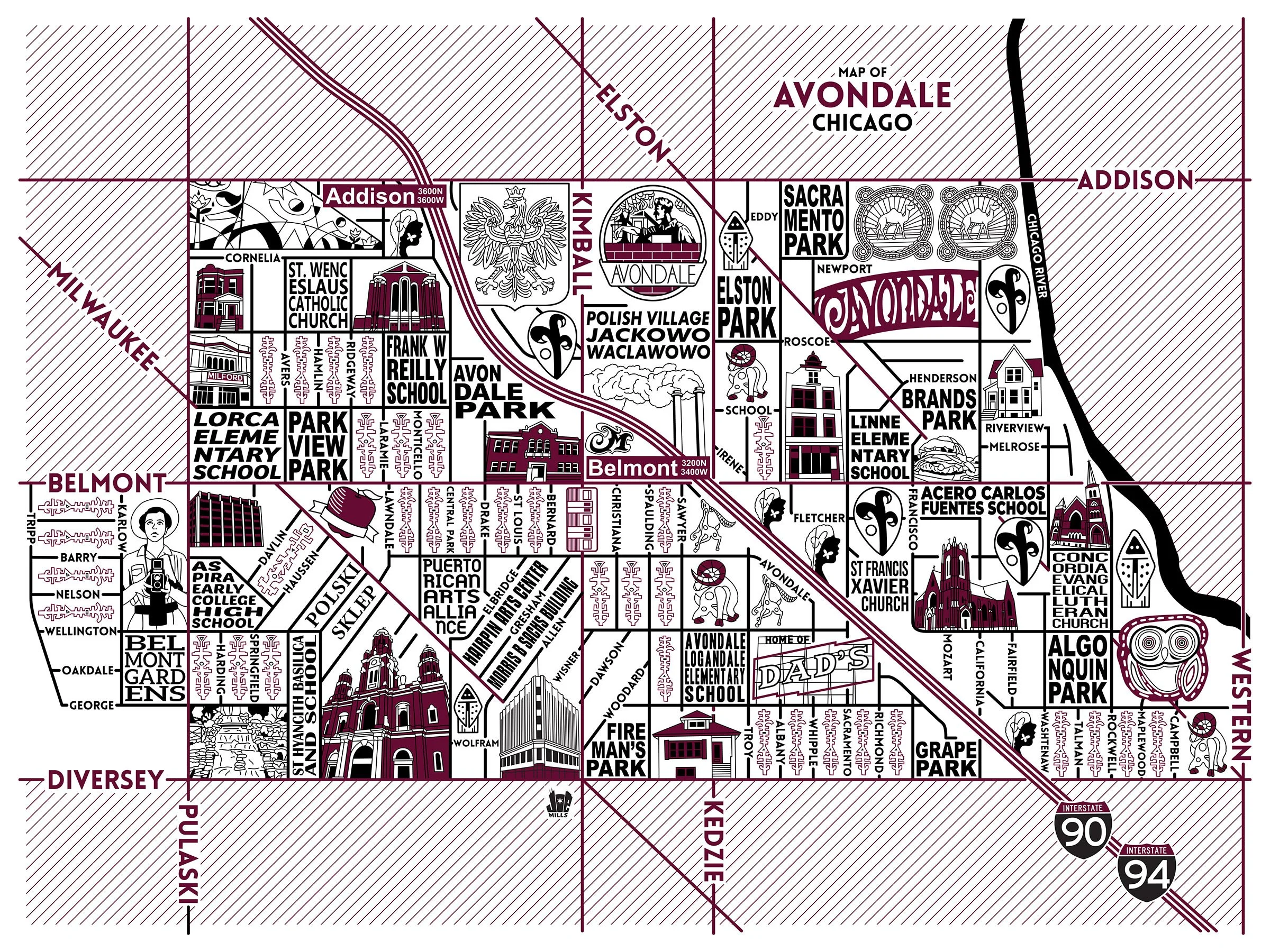 Chicago Neighborhood Maps — Joe Mills Illustration