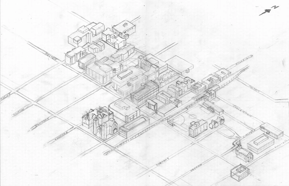 DePaul University Campus Maps — Joe Mills Illustration