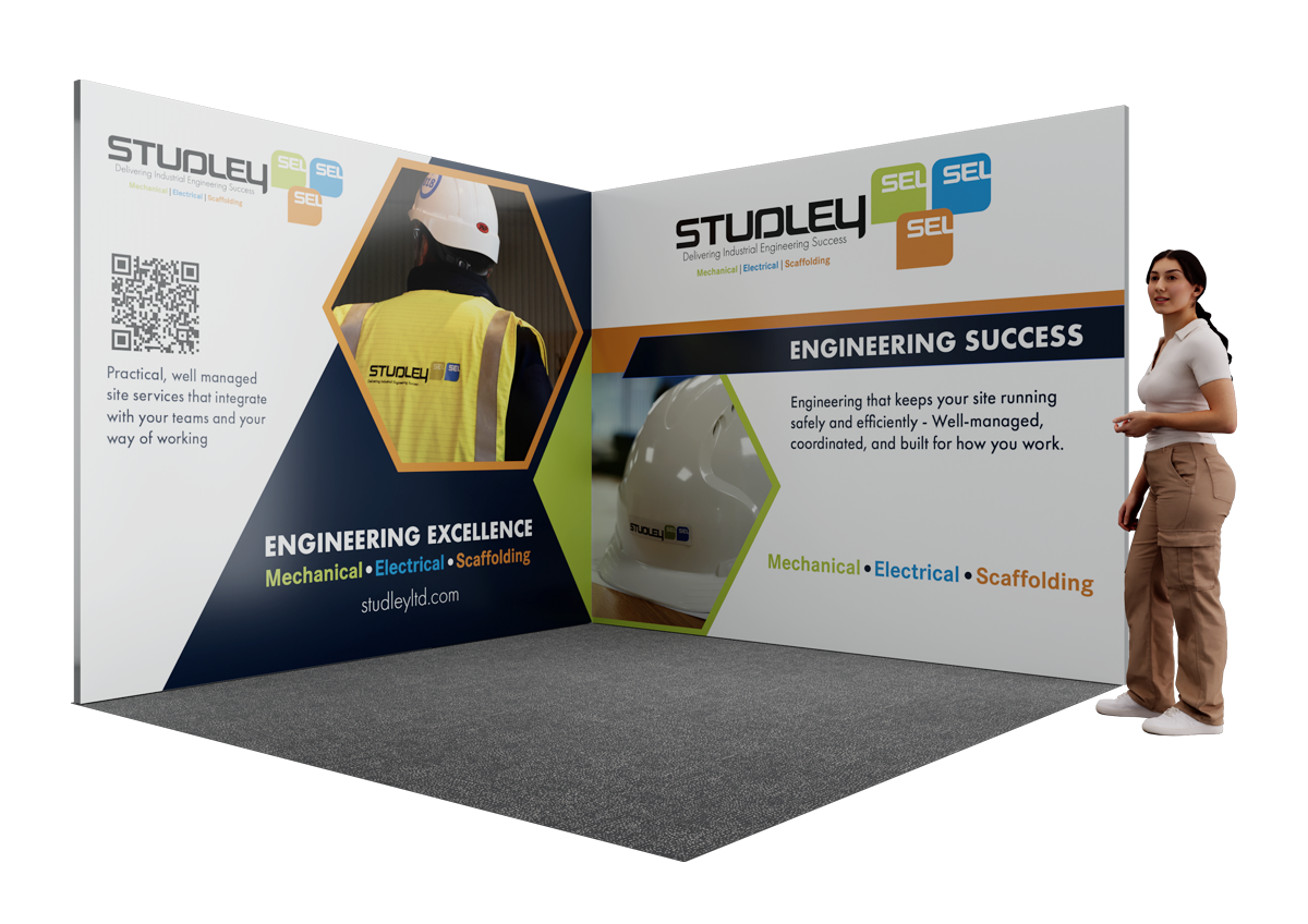 Exhibition Shell Scheme Graphic Artwork — Ships & Pigs