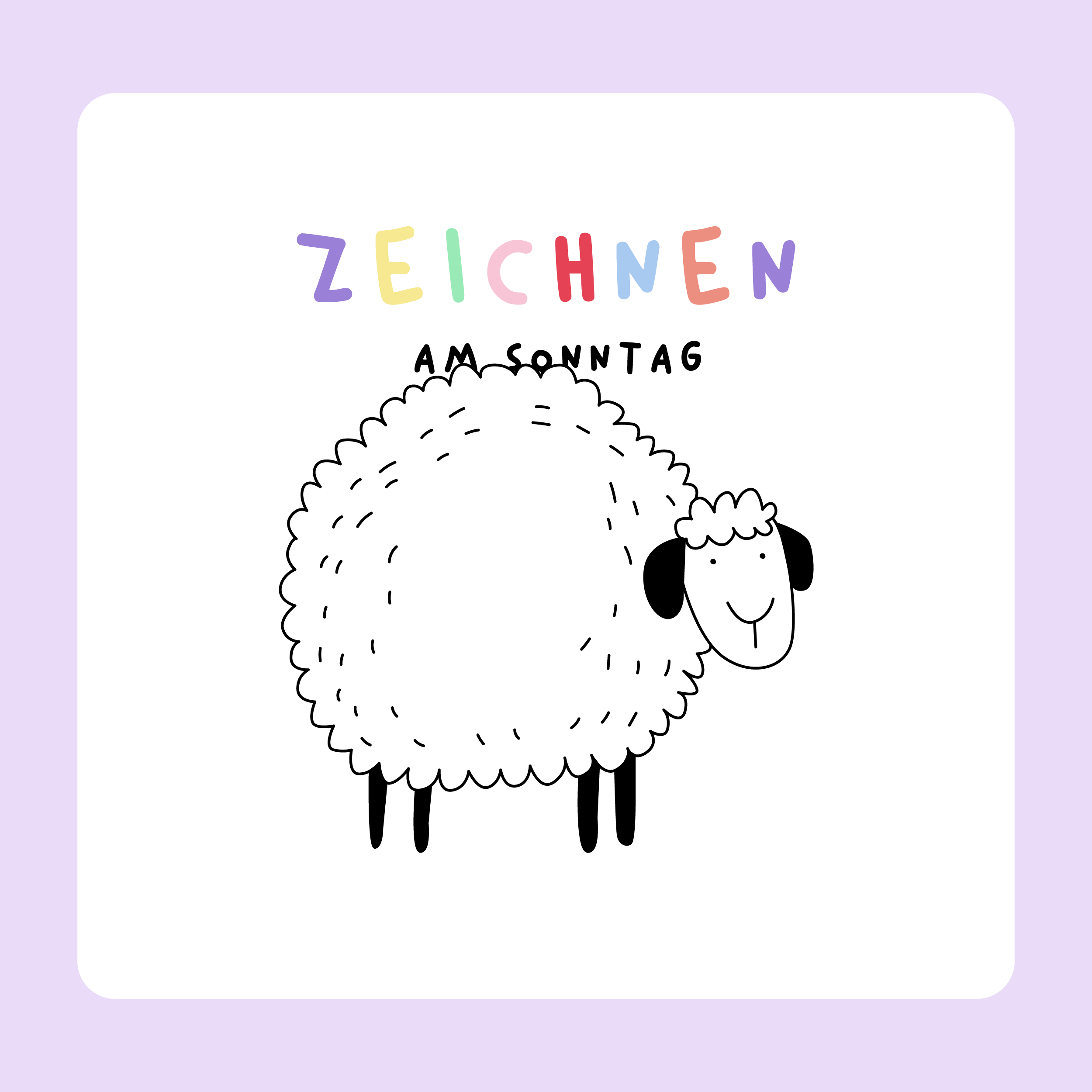Ganz einfach zeichnen: Ein Schaf in vier Schritten! — Silvie Bomhard