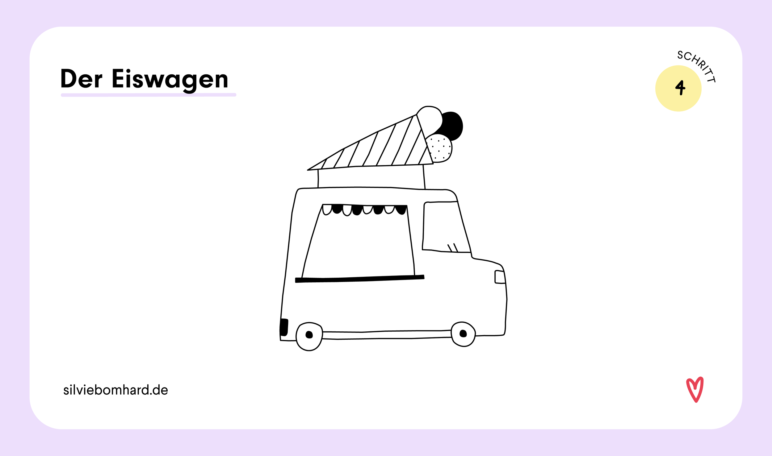 Super einfaches Zeichen-Tutorial: Der Eiswagen für Anfänger — Silvie ...