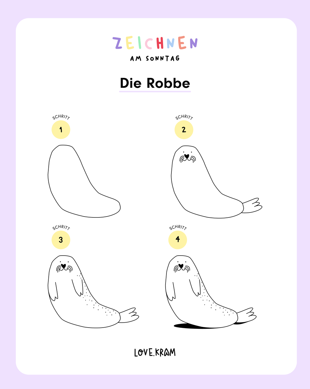 Ganz einfach eine Robbe zeichnen — Silvie Bomhard