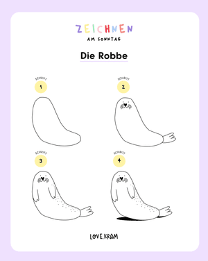 Ganz einfach eine Robbe zeichnen — Silvie Bomhard