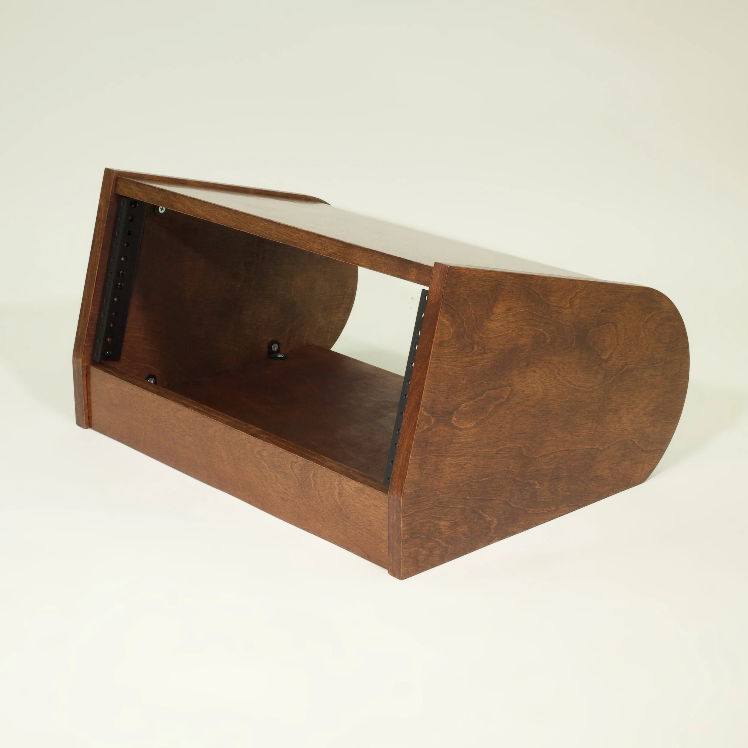 Dual Bay SLANTED Desktop Rack | 12" Depth — Gear Hive Studio Racks