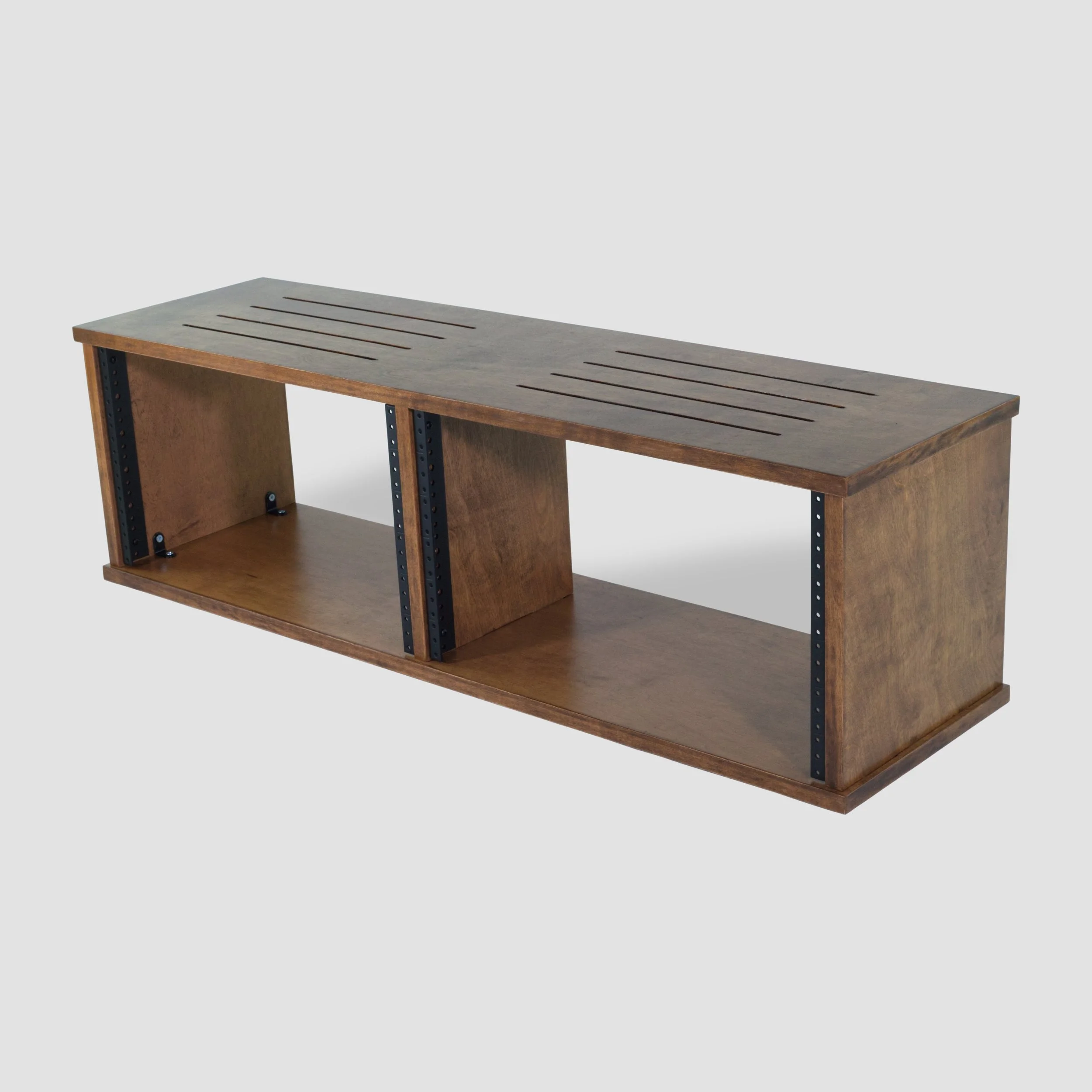 Dual Bay Slanted Studio Rack — Gear Hive Studio Racks