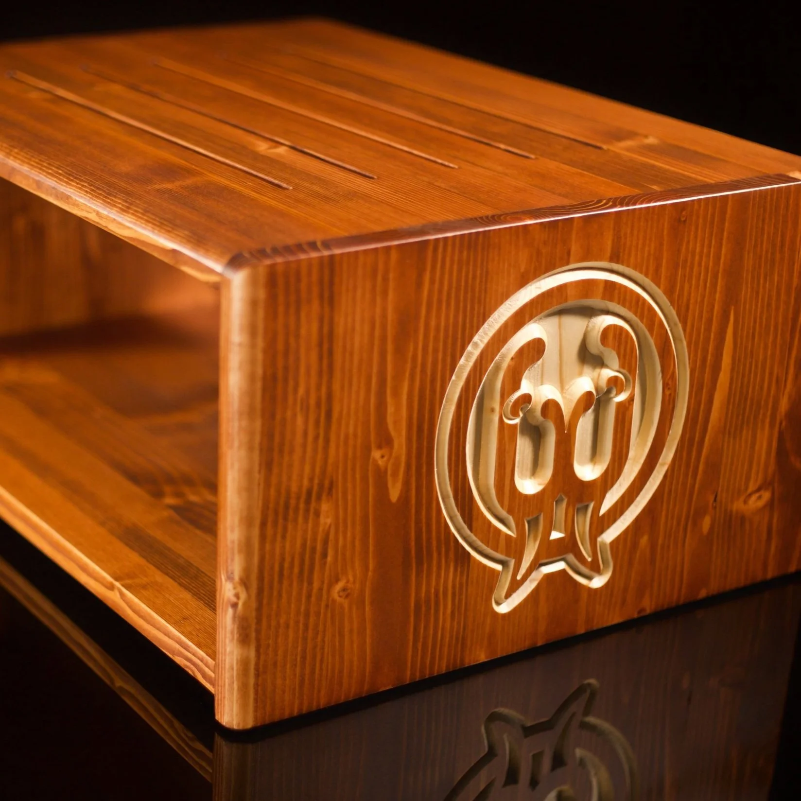 Golden Oak | Classic Collection | Studio Rack — Gear Hive Studio Racks