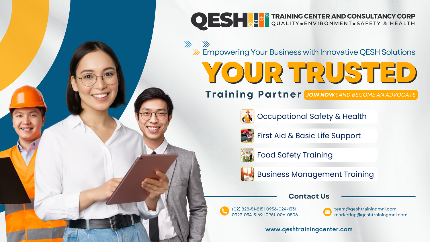 QESH Training Center - Be a trained Safety Officer in the Philippines