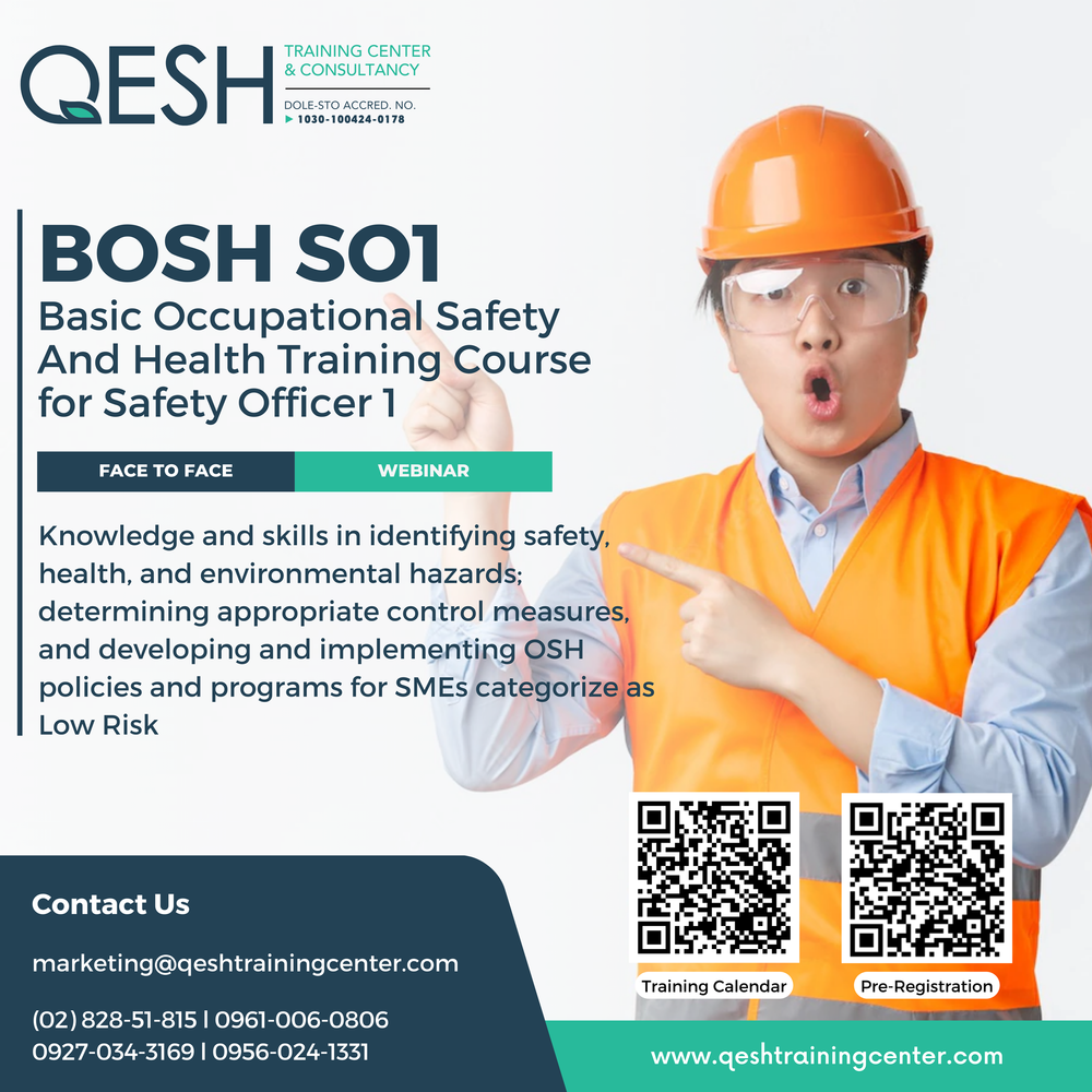QESH Training Center - Be a trained Safety Officer in the Philippines