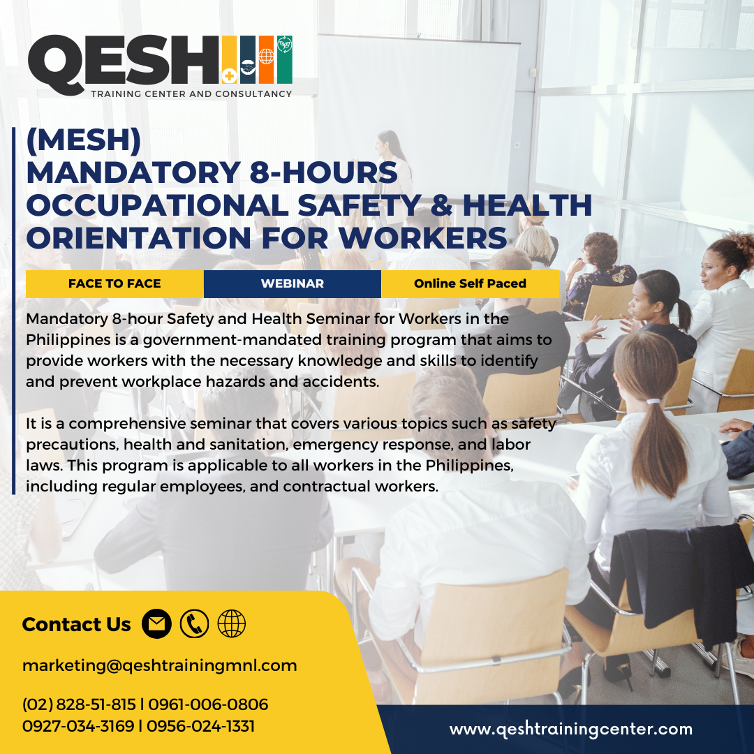 QESH Training Center - Be a trained Safety Officer in the Philippines