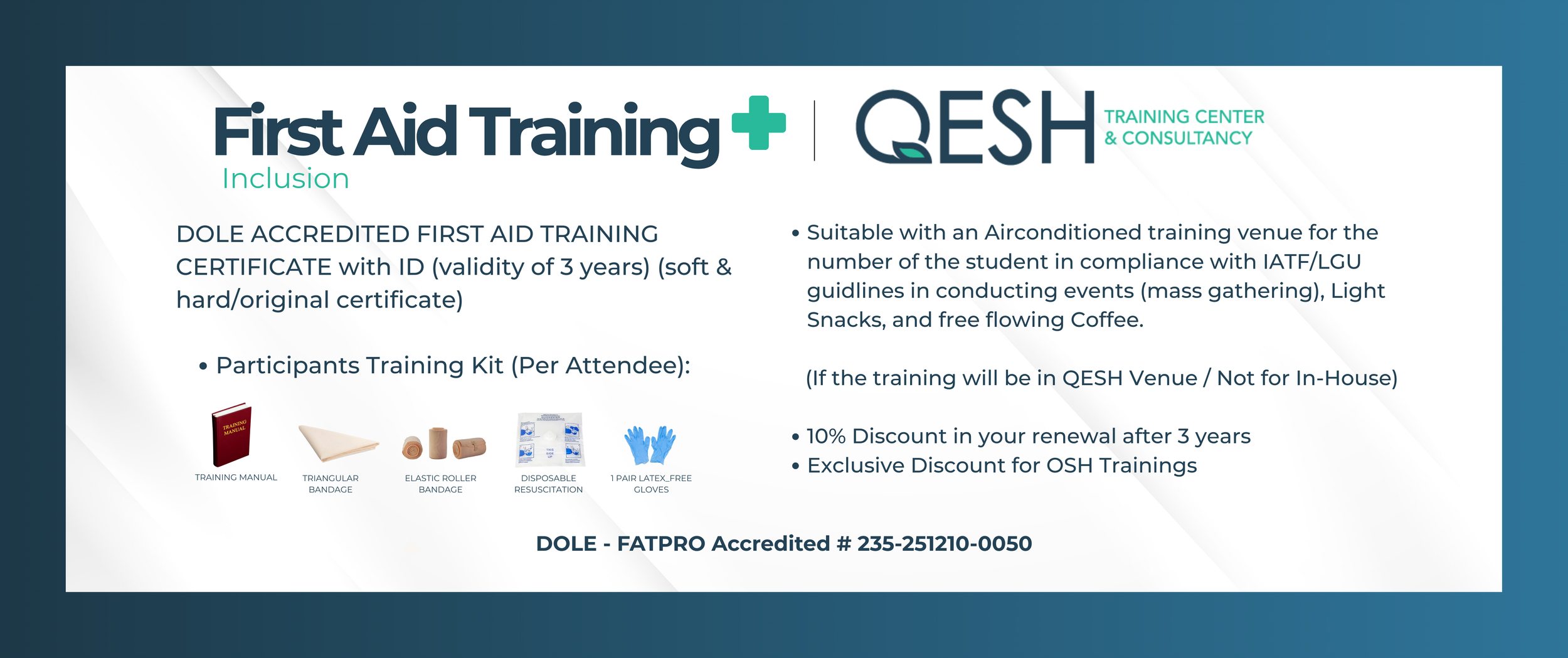 QESH Training Center - Be a trained Safety Officer in the Philippines