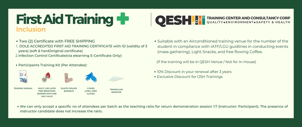 QESH Training Center - Be a trained Safety Officer in the Philippines