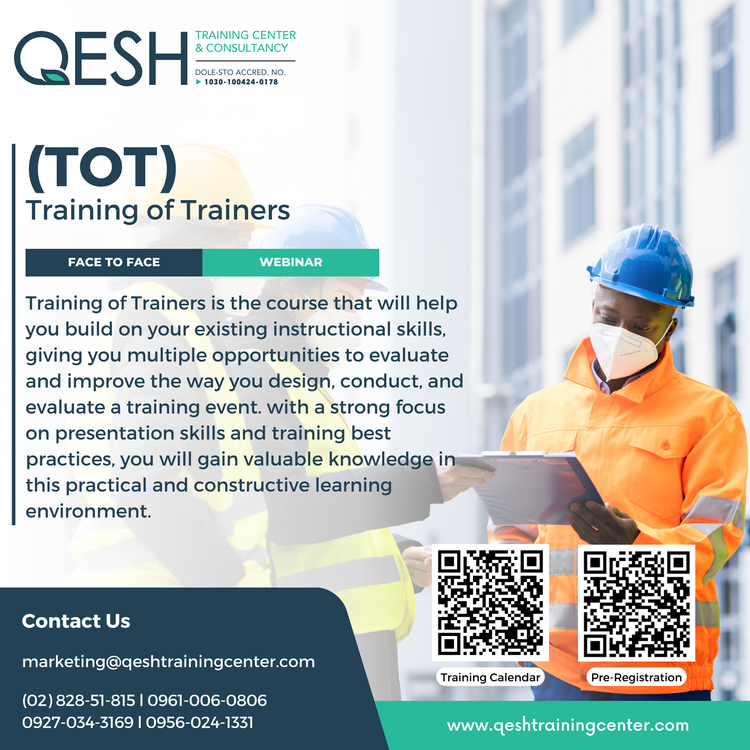 QESH Training Center - Be a trained Safety Officer in the Philippines