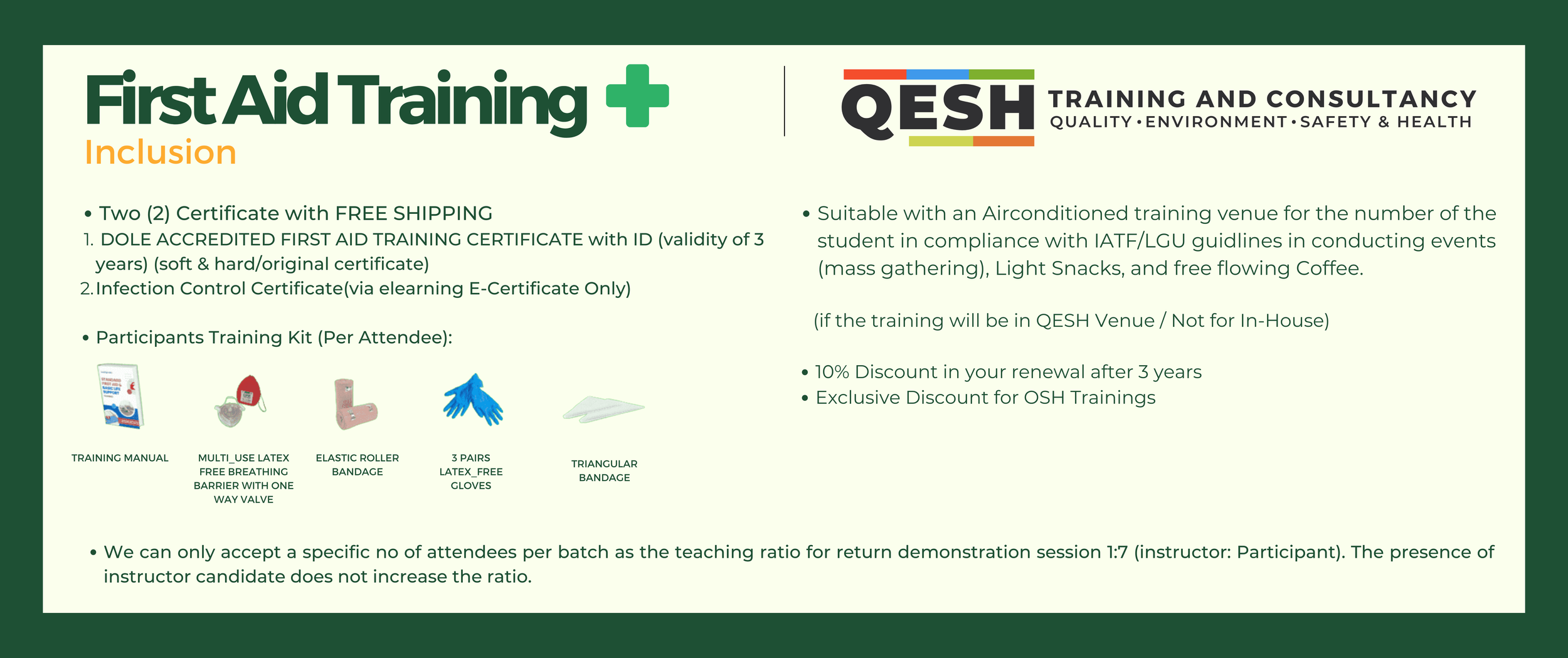 QESH Training Center - Be a trained Safety Officer in the Philippines