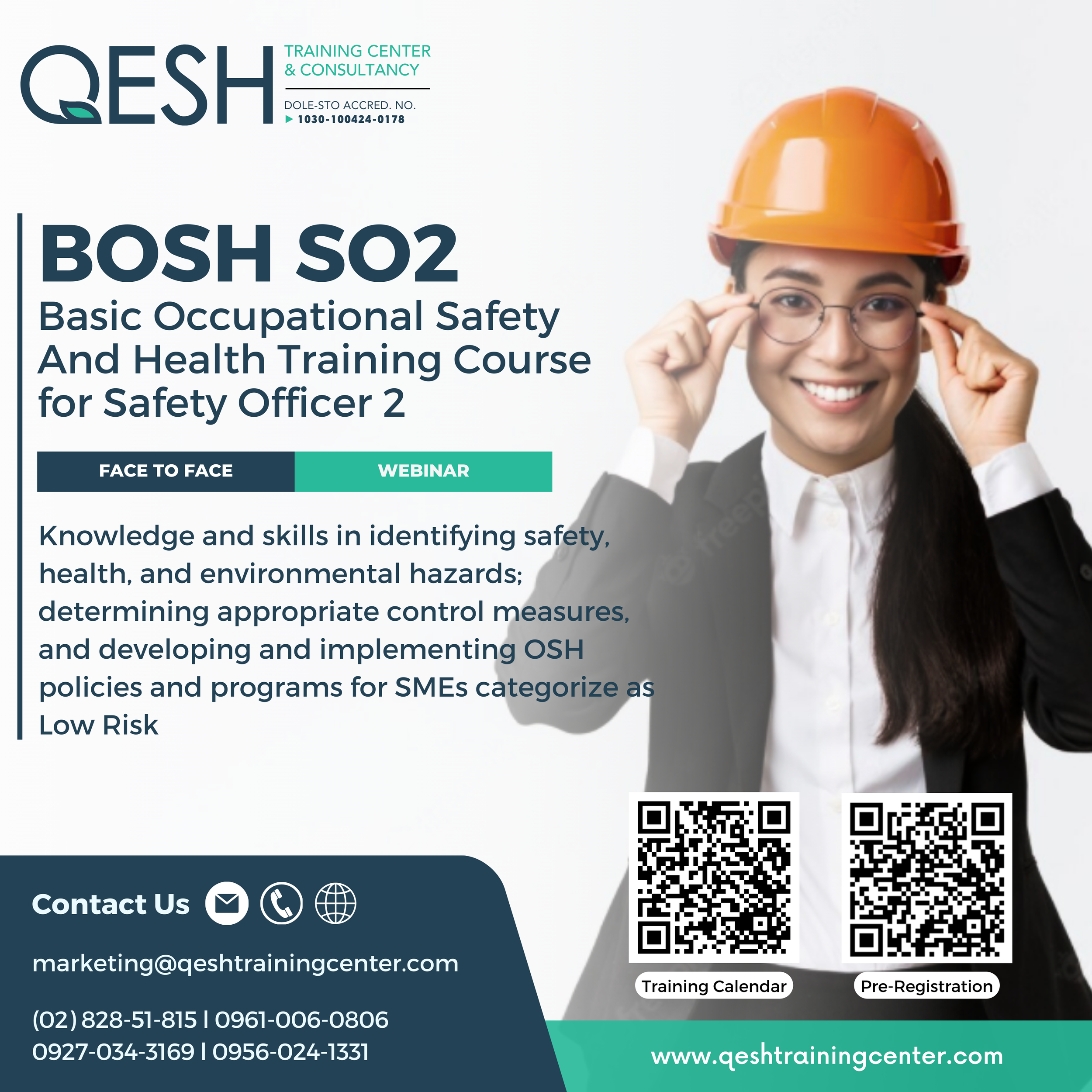 QESH Training Center - Be a trained Safety Officer in the Philippines