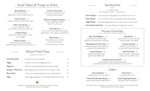 Menus — WOODEN CITY CHATTANOOGA