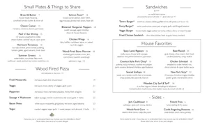 Menus — WOODEN CITY CHATTANOOGA