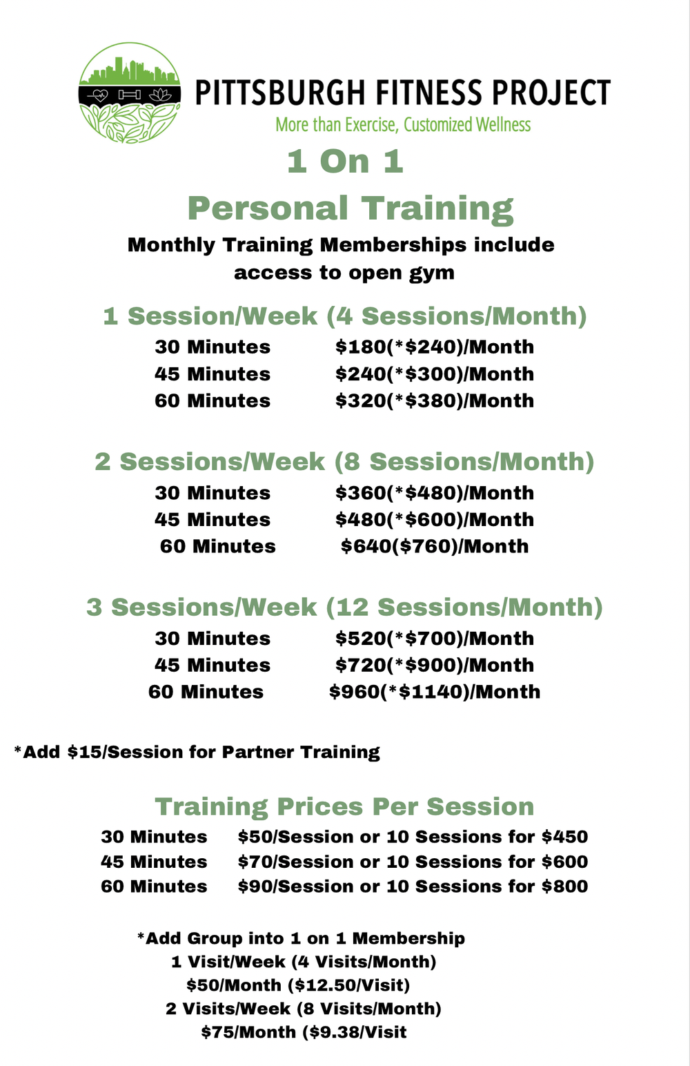 Book An Appointment — Pittsburgh Fitness Project