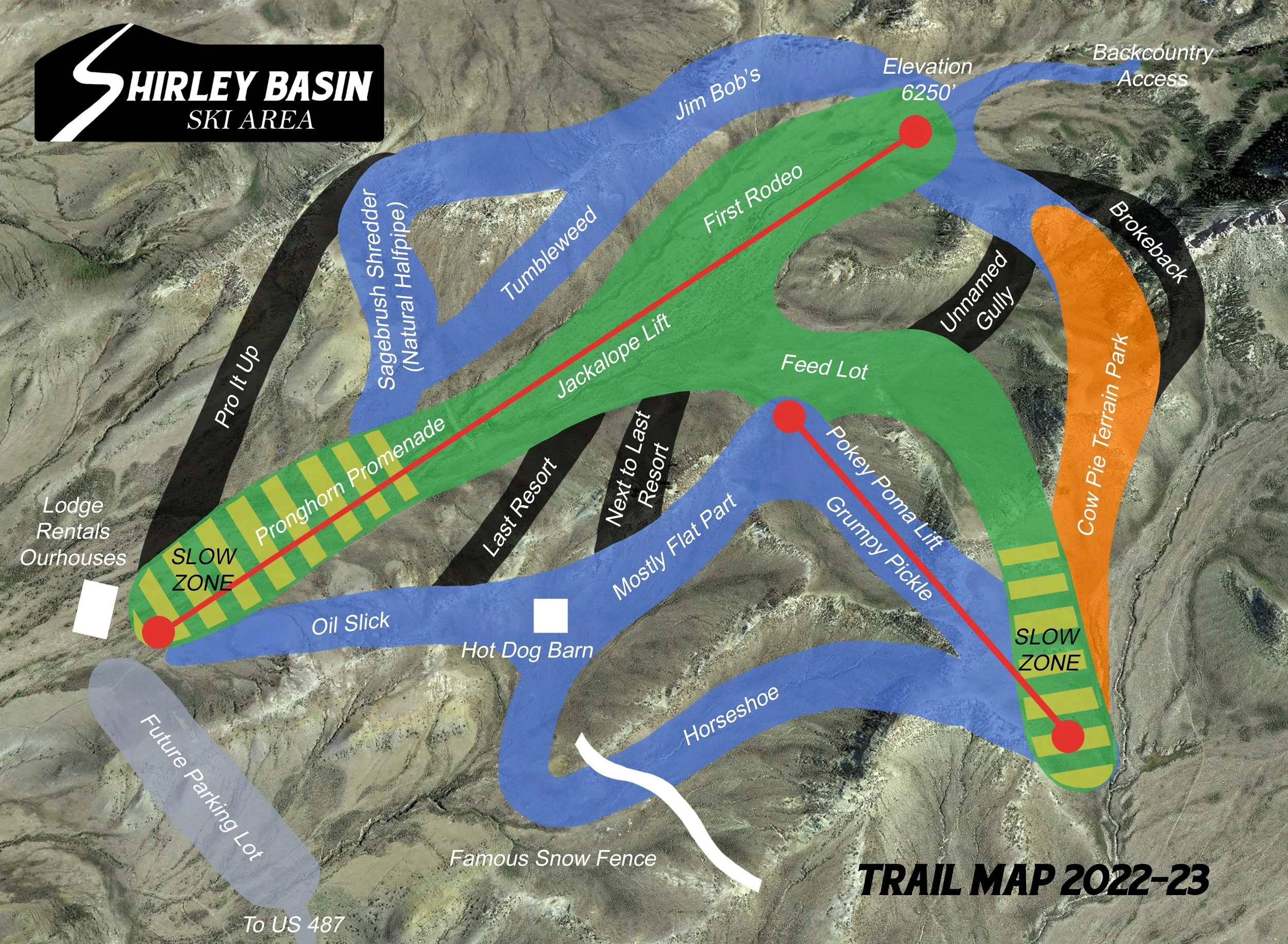 Trail Map — Shirley Basin Ski Area