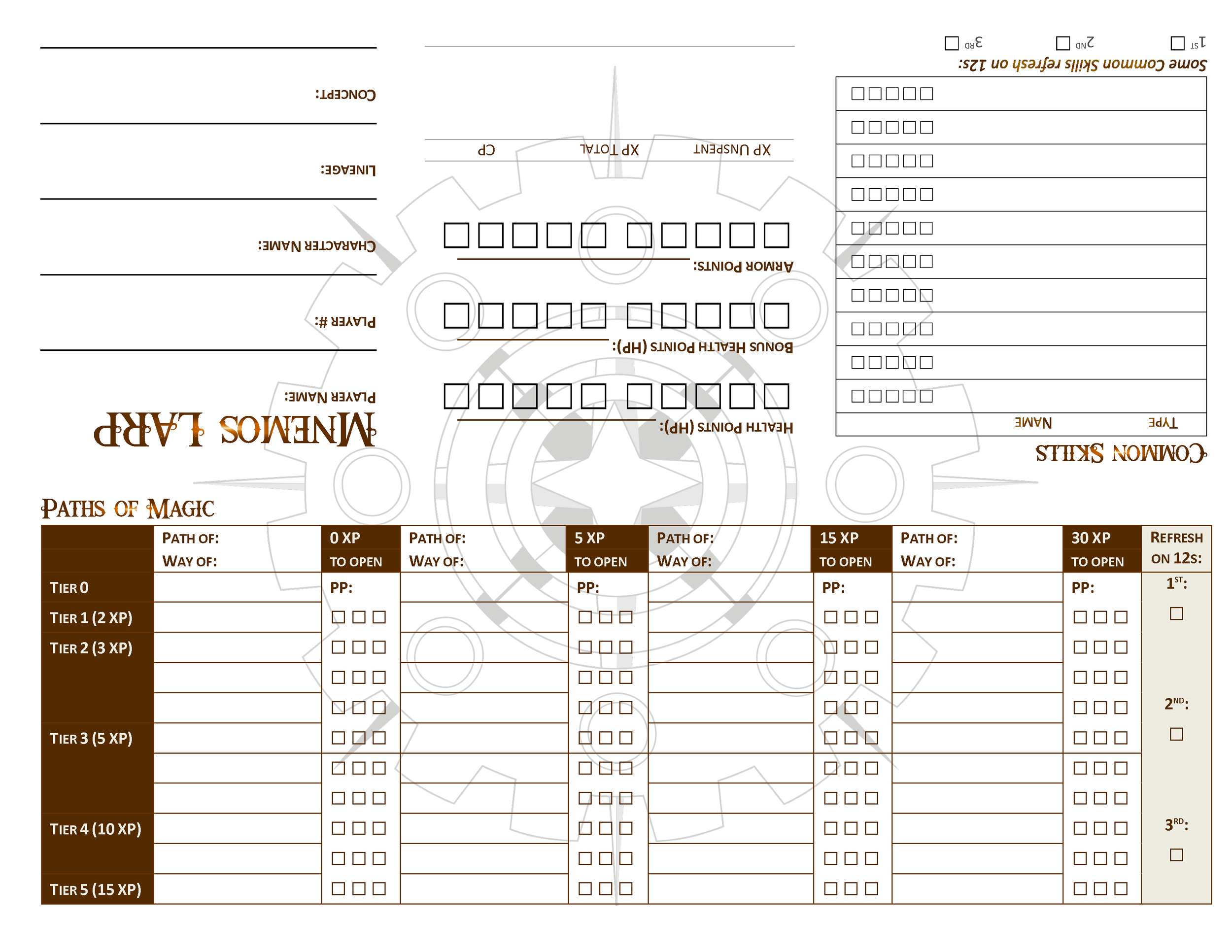 Rulebook — Mnemos LARP