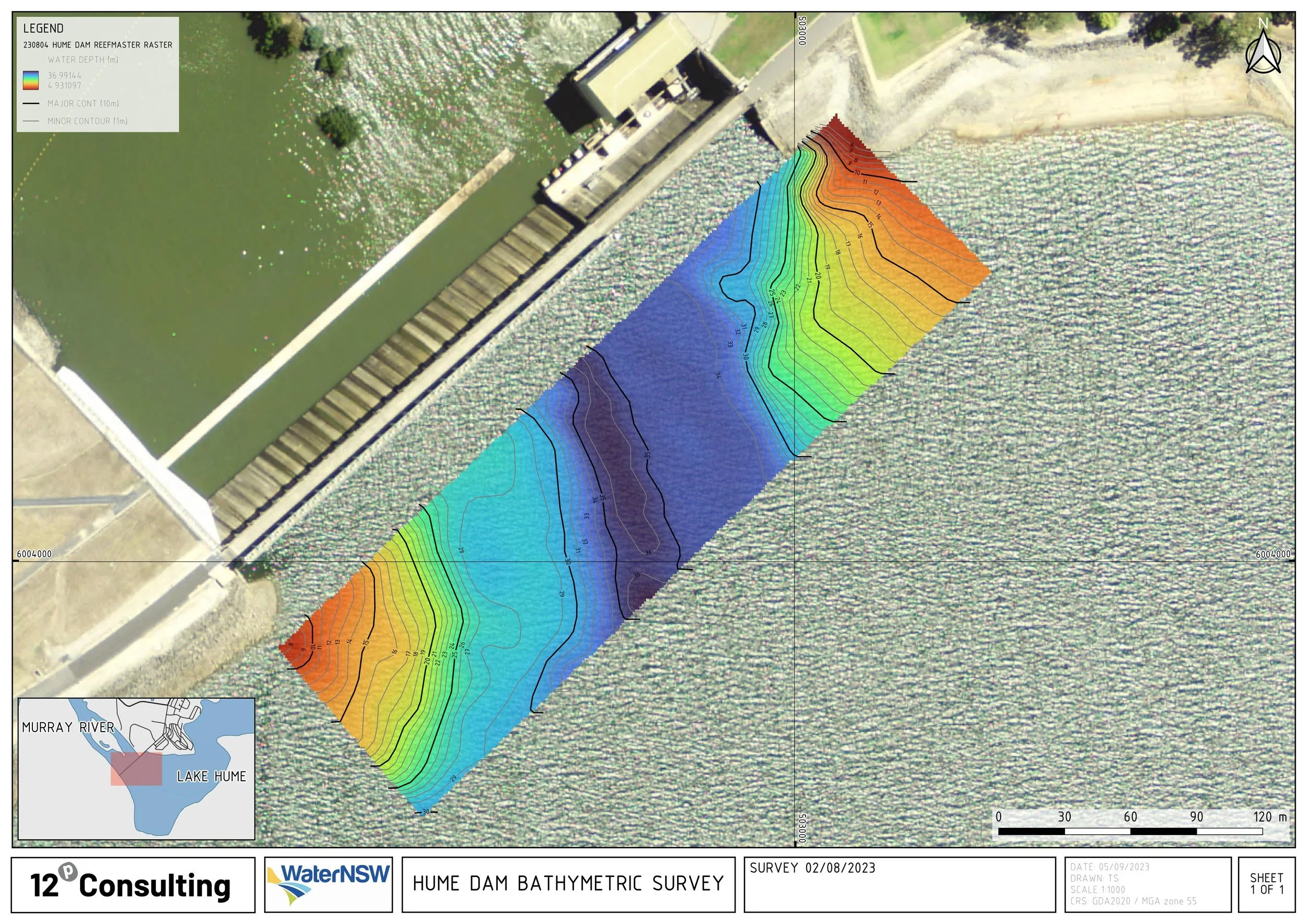 Hume dam bathymetric survey — 12P Consulting