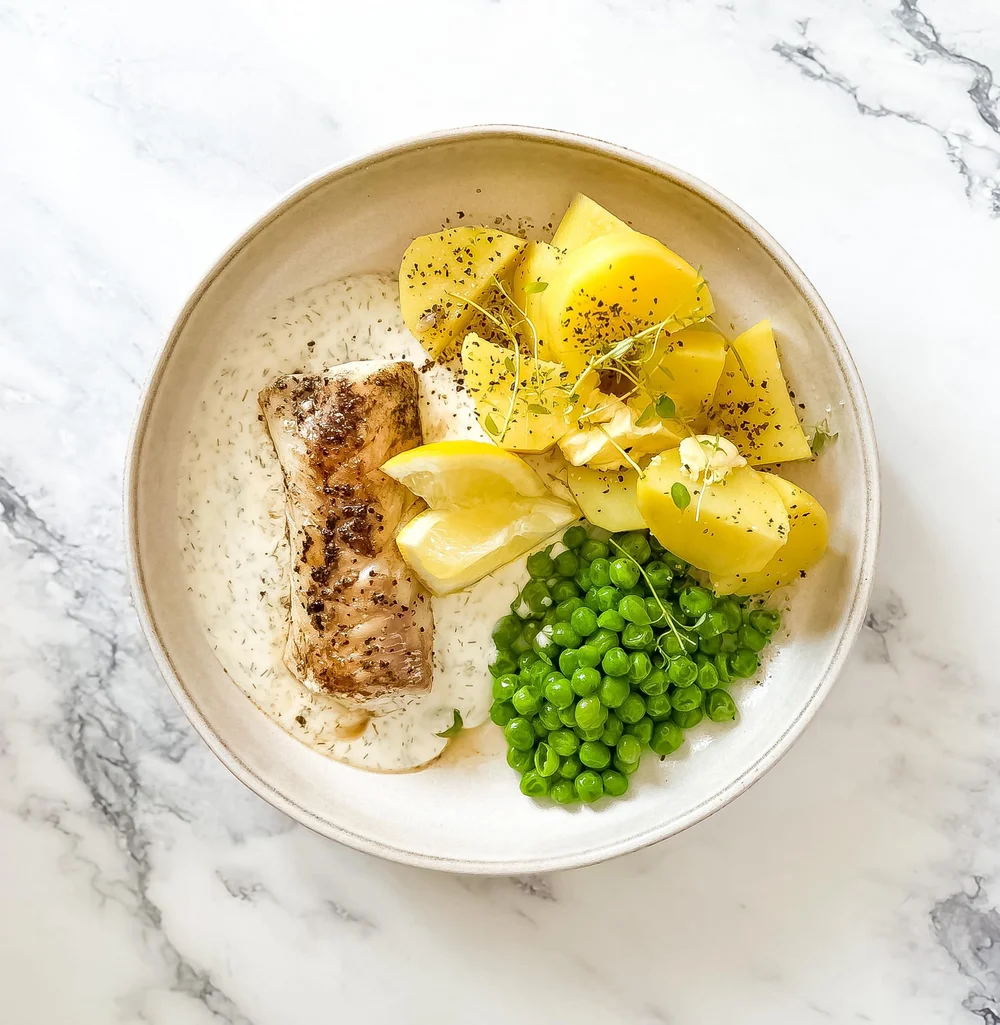 Pan-Fried Cod with Creamy Dill Sauce — FoodTokTV